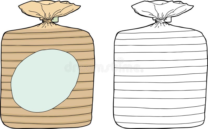 Vector Bread Packaging Mockup Stock Vector - Illustration of isolated ...