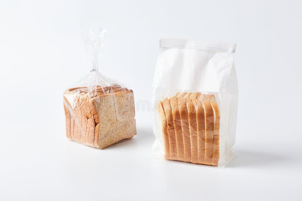 Two Loaves of Sliced Bread,Wrapped in Plastic and in a Resealable Bag ...