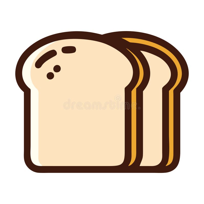 Sliced Bread Icon stock illustration. Illustration of isolated - 359280398