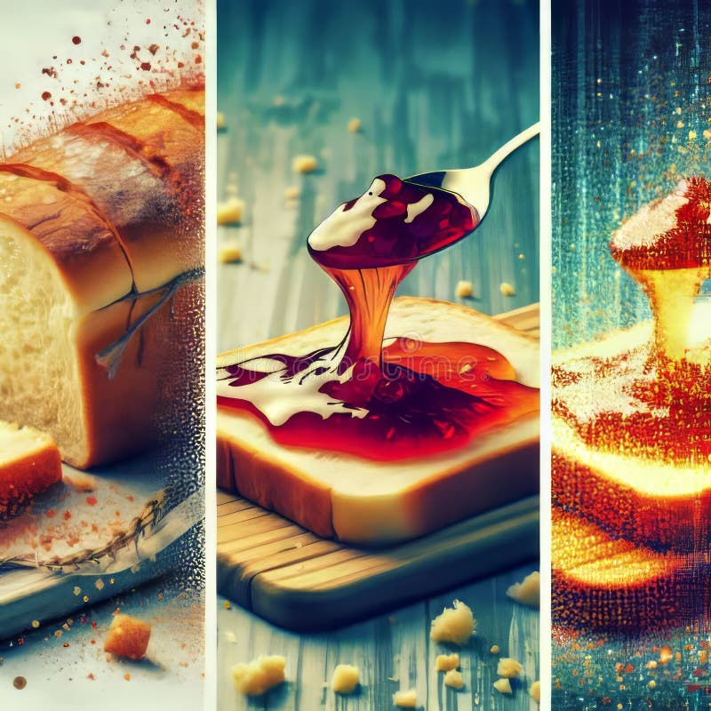 Sliced Bread with Jam All Three a Photogram of Sliced Bread Pixe Stock ...