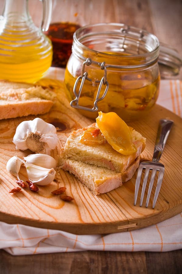 Bread Bun With Crispy Bacon Stock Photo - Image of cutting, cured: 25203066