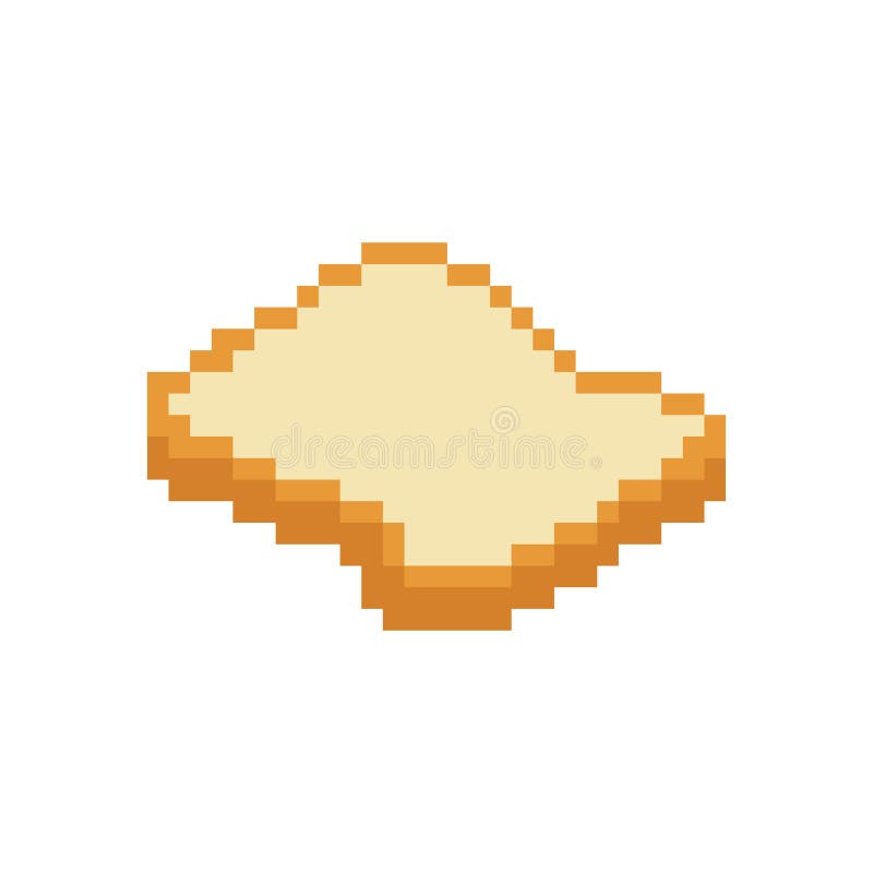 Sliced Bread Pixel Art. Pixelated Food Rooty Stock Vector ...