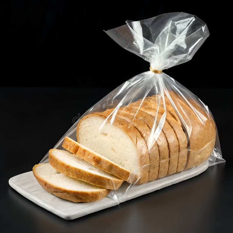 Sliced Bread in Plastic Bag Isolated on Transparent Background Stock ...