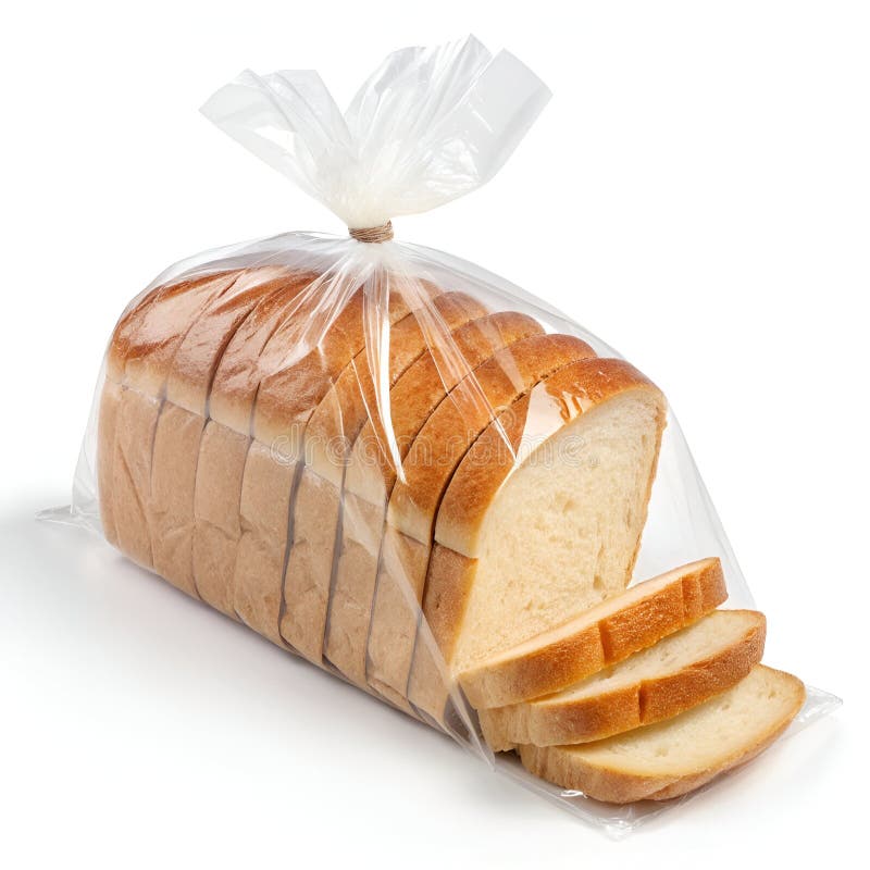 Sliced Bread in Plastic Bag Isolated on Transparent Background Stock ...