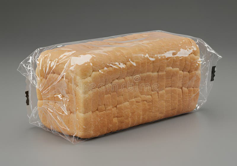 Sliced Bread in Plastic Packaging Stock Illustration - Illustration of ...