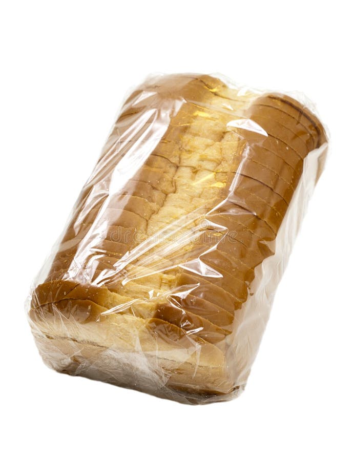 Sliced bread in plastic. stock image. Image of bakery - 35808585