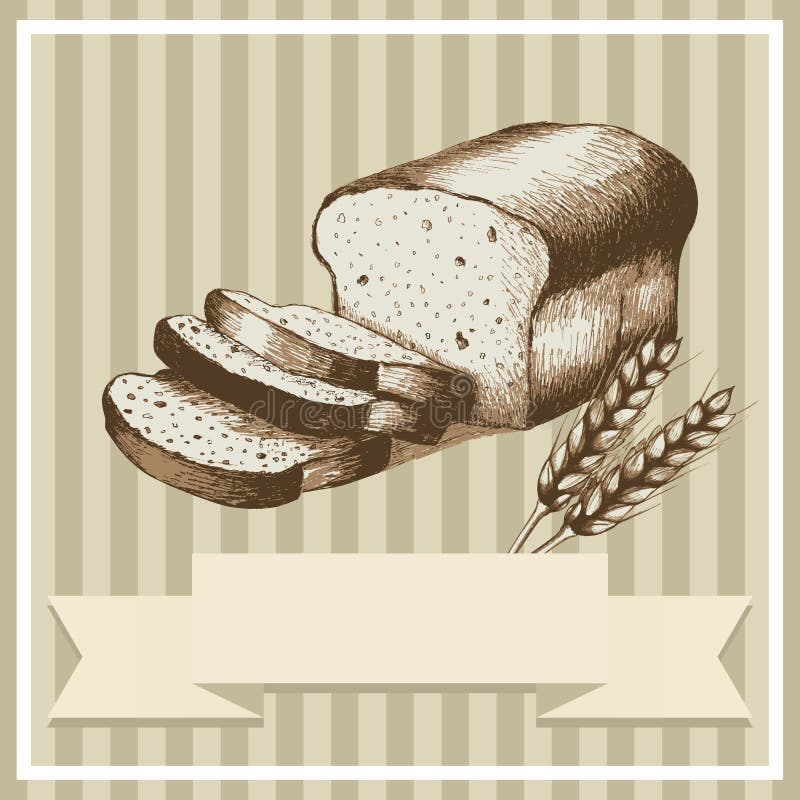 Sliced Bread stock vector. Illustration of line, card - 45030134