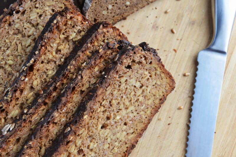 Sliced bread stock photo. Image of seeds, bran, slice - 48425232