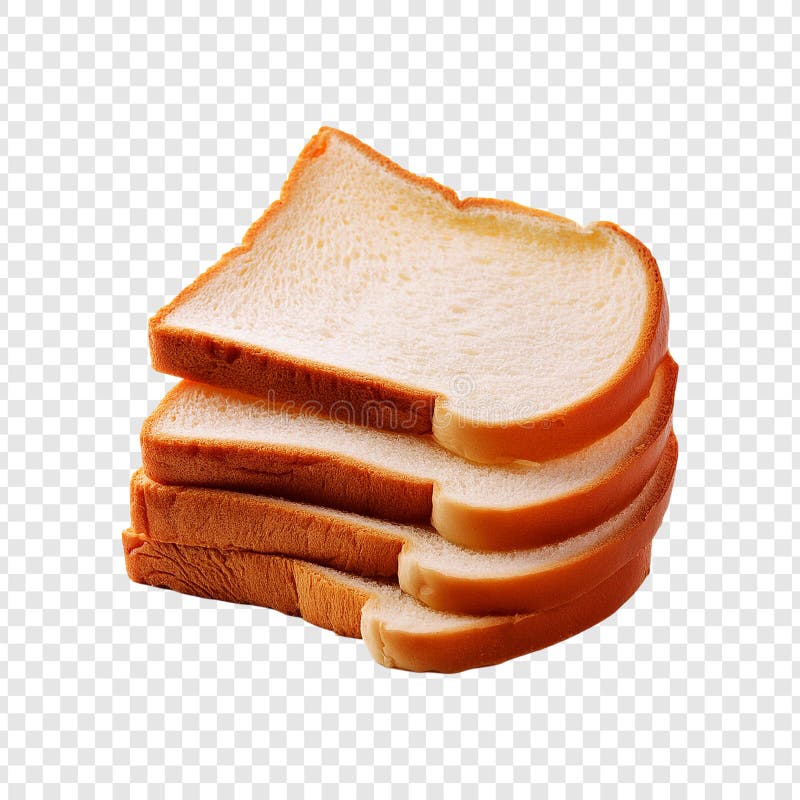 Sliced Bread on Transparent Background Stock Image - Illustration of ...