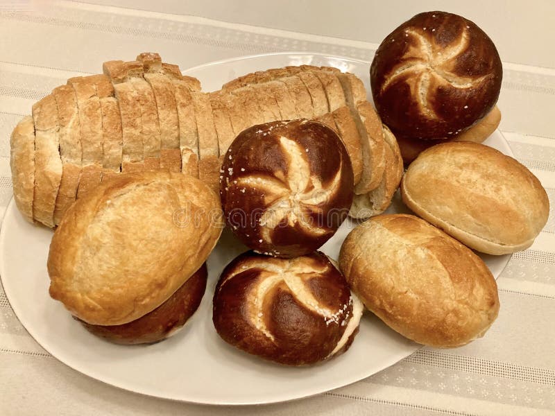 Sliced Bread and Various Rolls Stock Image - Image of fresh, baked ...
