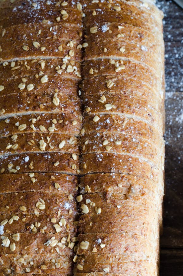 Sliced Bread. Vertical Plane. Stock Image - Image of artisan, rural ...
