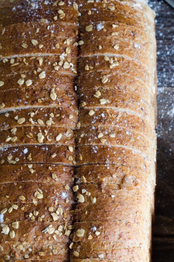 Sliced Bread. Vertical Plane. Stock Image - Image of artisan, rural ...