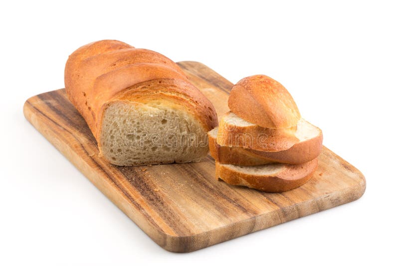 Sliced Bread on a Wooden Chopping Board Stock Image - Image of chopping ...