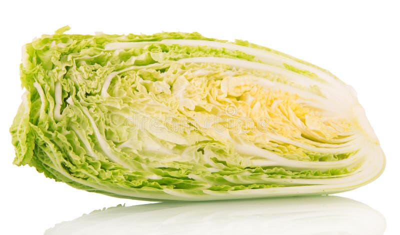 Sliced Cabbage Closeup Isolated on White Stock Photo - Image of fresh ...