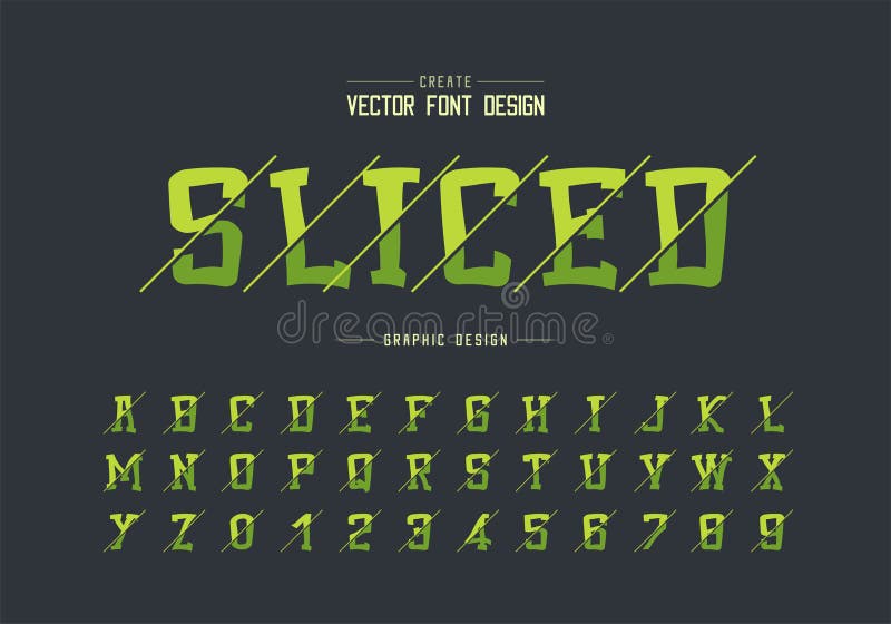Sliced Cartoon Font and Alphabet Vector, Square Typeface Letter and ...