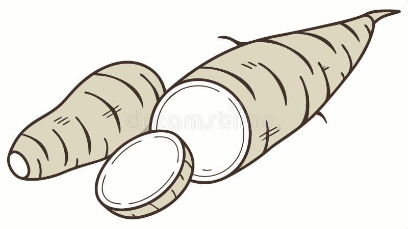 Sliced Cassava, Root Vegetable Graphic Vector Design Generative AI ...