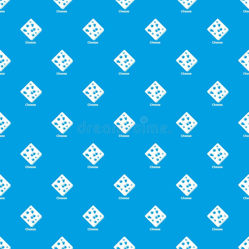 Sliced Cheese Pattern Vector Seamless Blue Stock Vector - Illustration ...