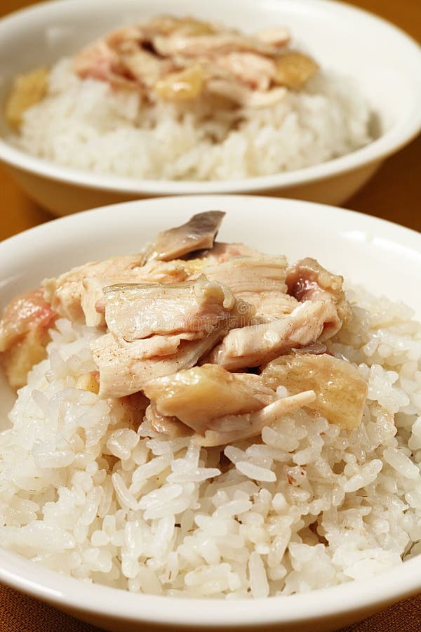 Sliced chicken rice stock image. Image of rice, diet - 58006659