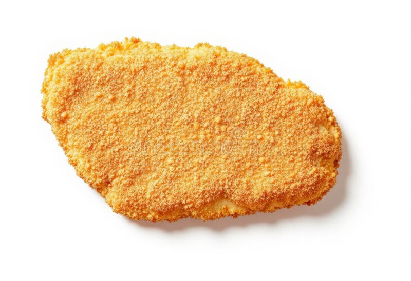 Sliced Chicken Schnitzel Isolated on White Background Stock Photo ...