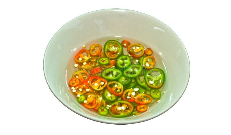 Sliced Chili in Vinegar stock image. Image of ingredient - 28705955