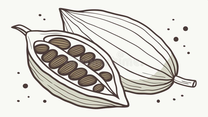 Sliced Cocoa Pod, Chocolate Bean Display Vector Design Generative AI ...