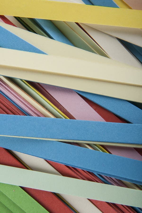 Sliced colored paper stock image. Image of blue, sheet - 93621235
