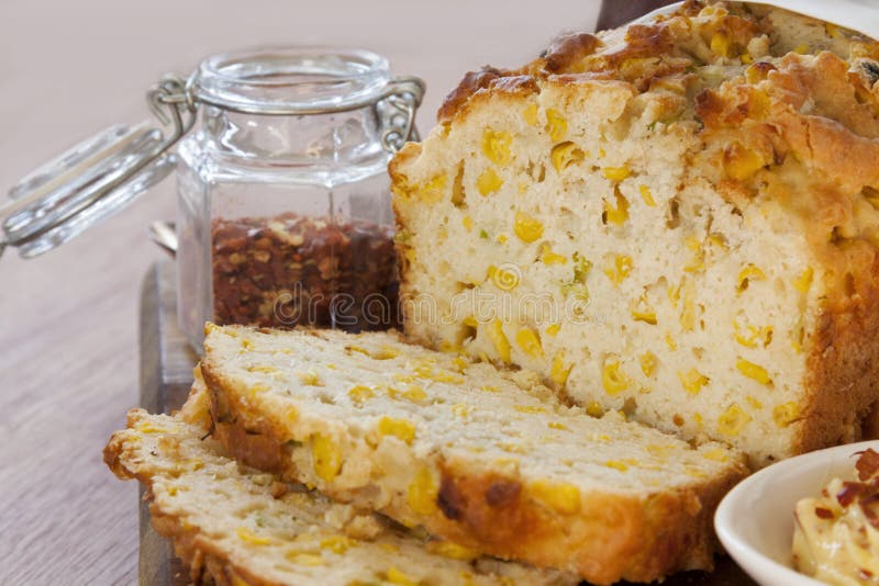 Sliced Corn Bread stock photo. Image of ingredients, brunch - 31319644