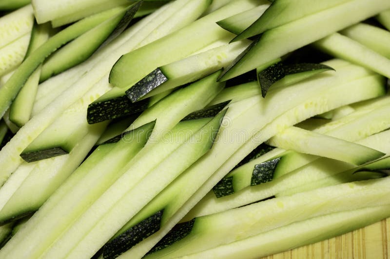 Sliced Courgette Zucchini Vegetable Thinly Chopped Stock Image - Image ...
