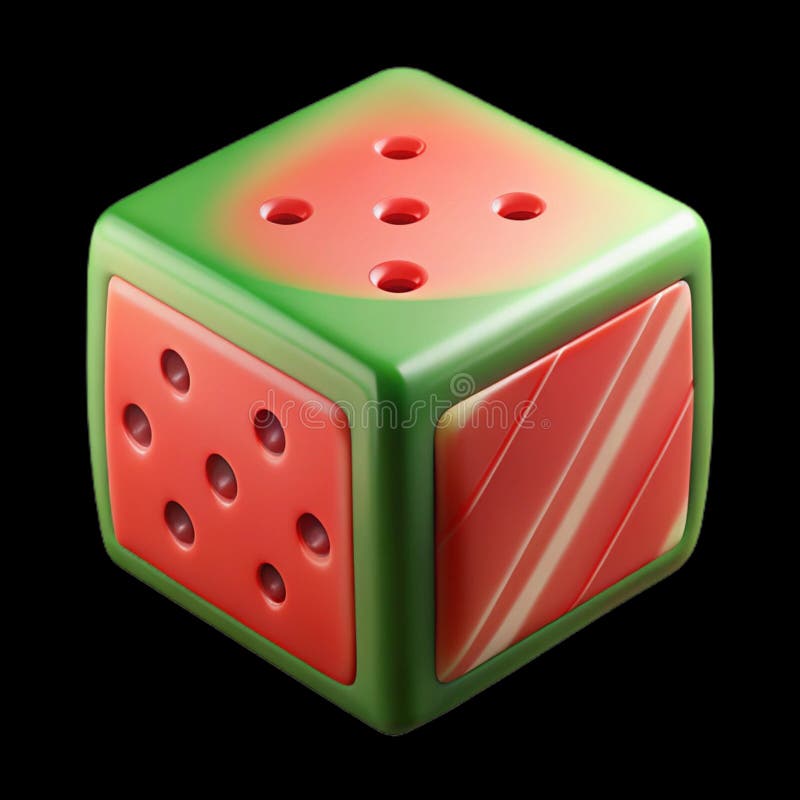 Sliced Cube Watermelon Isolated on White Background Stock Illustration ...