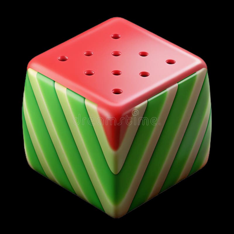 Sliced Cube Watermelon Isolated on White Background Stock Illustration ...