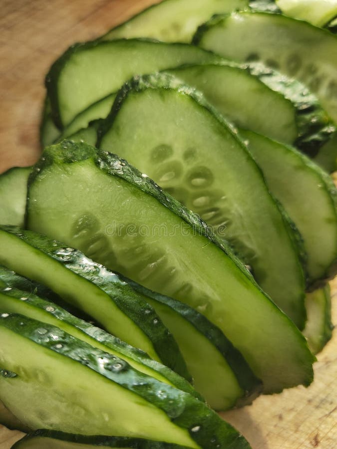 Sliced Cucumber Close Up. Texture Stock Photo - Image of rings, dead ...