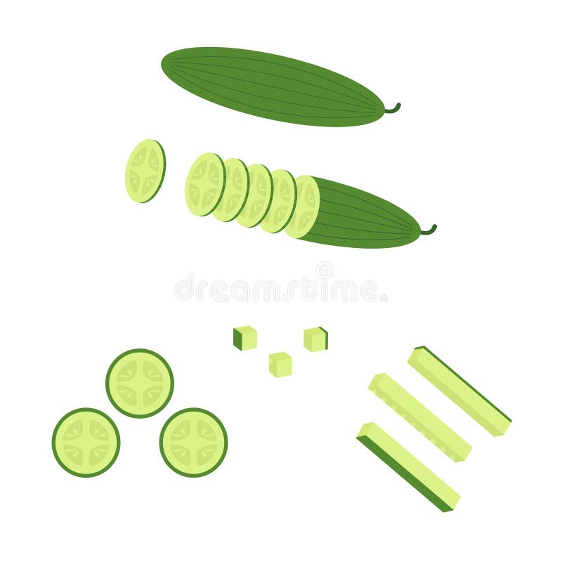 Sliced cucumber stock vector. Illustration of plant, nutrient - 83866119