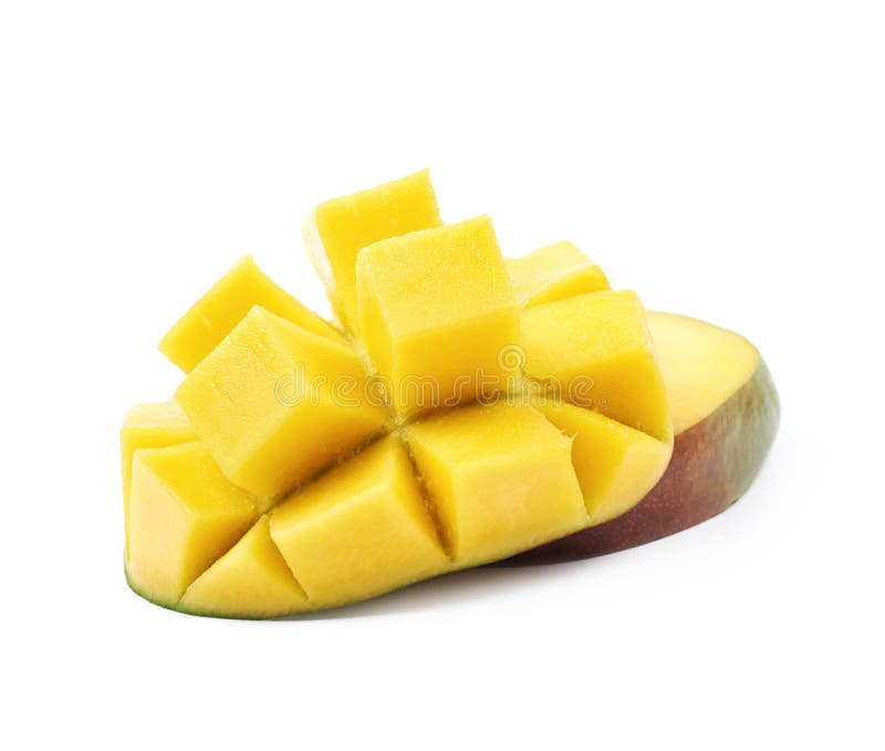 Sliced and Cut Mango Fruit Isolated Stock Image - Image of shot ...