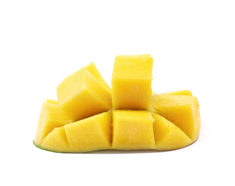 Sliced and Cut Mango Fruit Isolated Stock Photo - Image of fresh, ripe ...