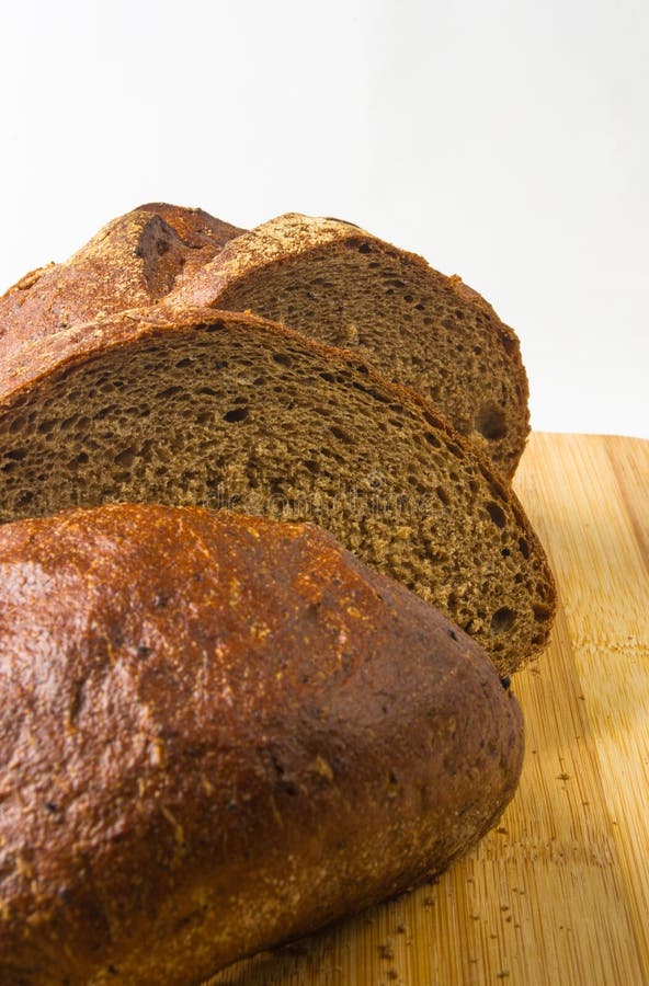 Sliced dark bread stock image. Image of cereal, brown - 72561785