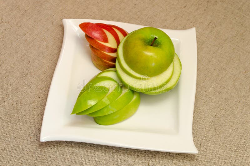 Nice apples on the plate stock image. Image of bright - 24459409
