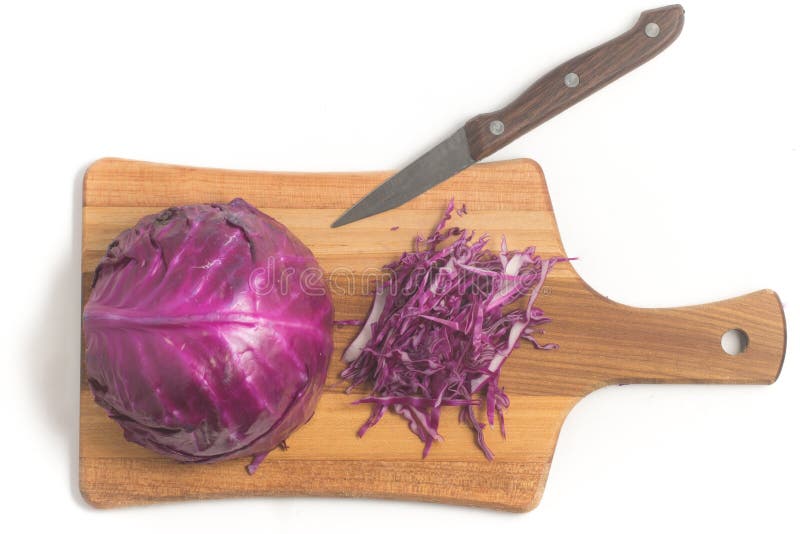 Sliced and Diced Purple Cabbage Stock Image - Image of vitamin, white ...