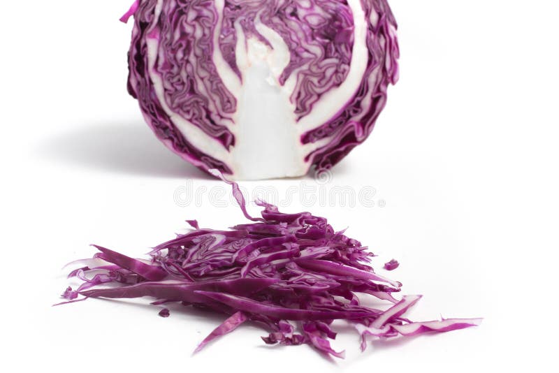 Sliced and Diced Purple Cabbage Stock Image - Image of vitamin, white ...
