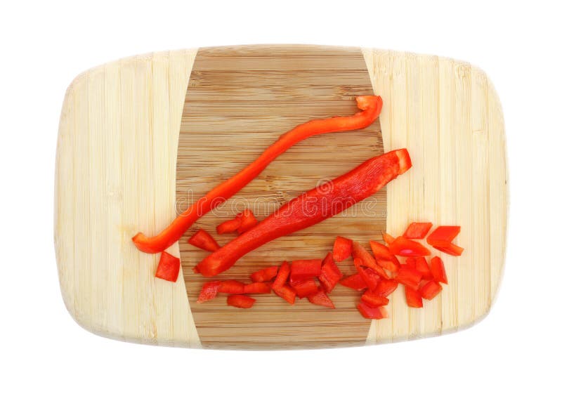 Sliced and Diced Red Pepper Stock Image - Image of pieces, grain: 24057231