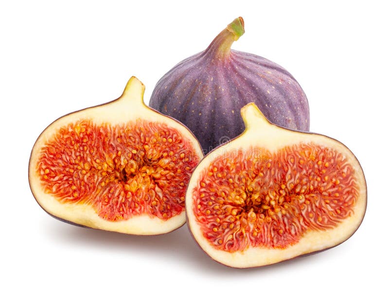 Sliced figs stock image. Image of nutrient, seeds, isolated - 214340911