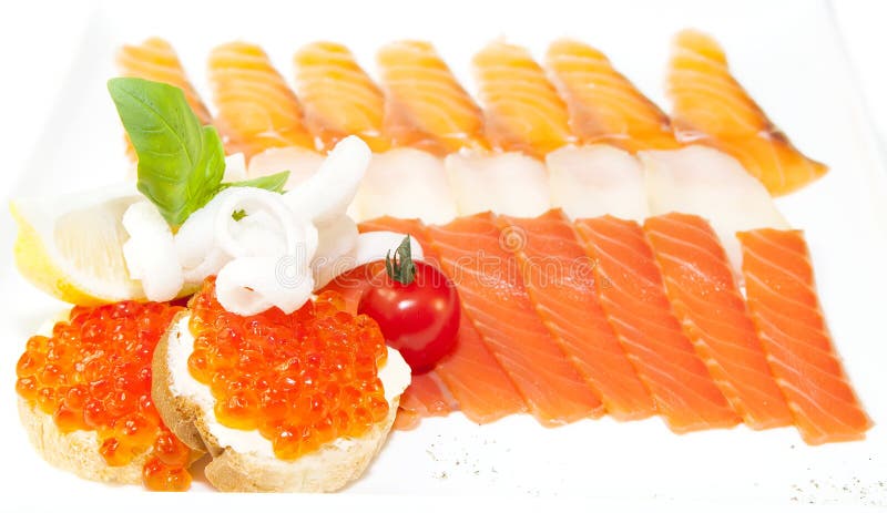 Sliced fish stock image. Image of protein, heap, caviar - 33581769