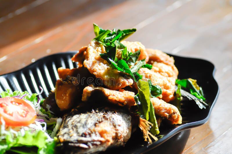 Sliced Fish or Fried Fish , Fried Tilapia Fish Stock Photo - Image of ...