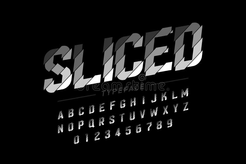 Sliced font design stock vector. Illustration of design - 133908040