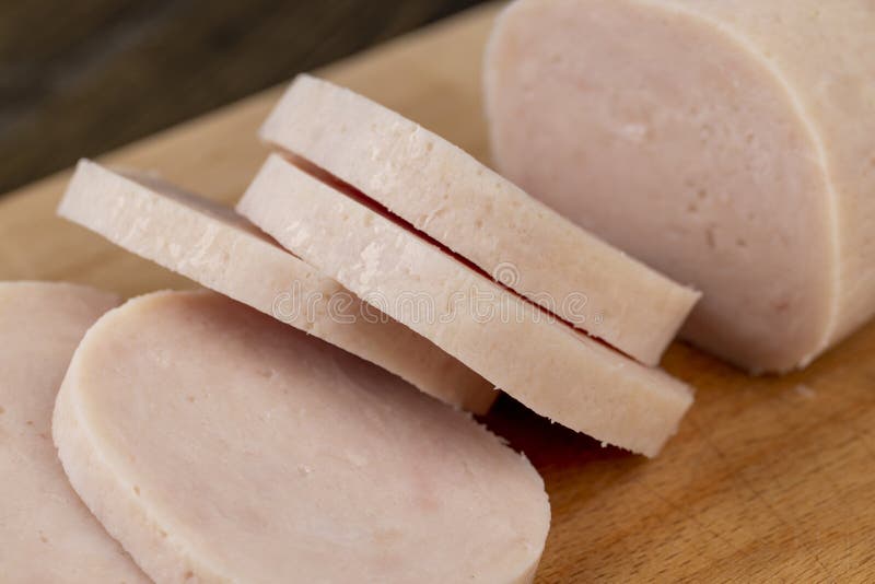 Sliced Fresh Chicken Ham from Meat Stock Image - Image of sausage ...