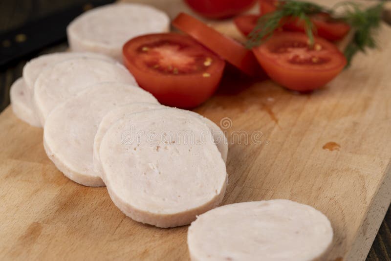 Sliced Fresh Chicken Ham from Meat Stock Image - Image of clipping ...