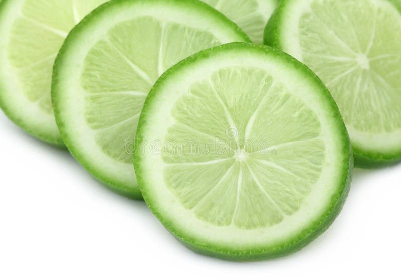 Sliced Lemon with Green Leaves Stock Photo - Image of lime, texture ...