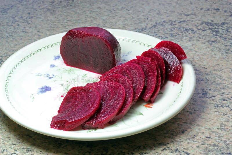 Sliced Fresh Red Beetroot on a Plate. Stock Photo - Image of healthy ...