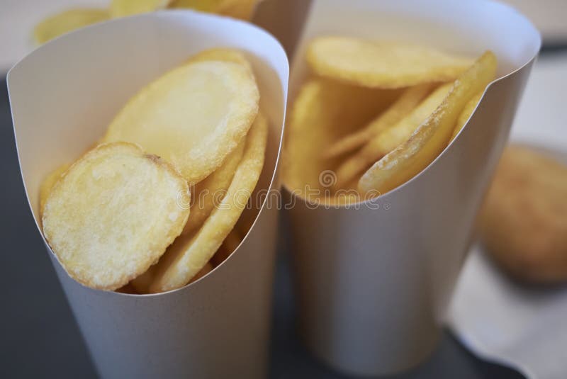 Fried potatoes cones stock photo. Image of lunch, gourmet - 107997302