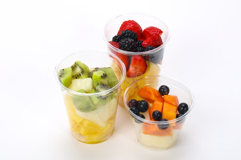 Sliced Fruit Mix in the Box Stock Image - Image of sweet, watermelon ...