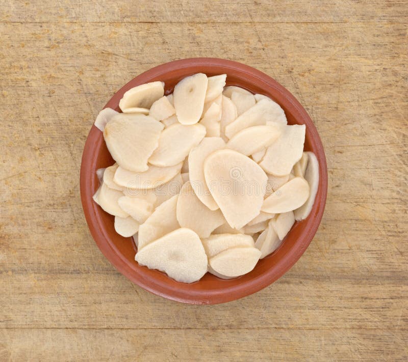 Sliced Garlic Sticks are Very Tender and Delicious Stock Photo - Image ...